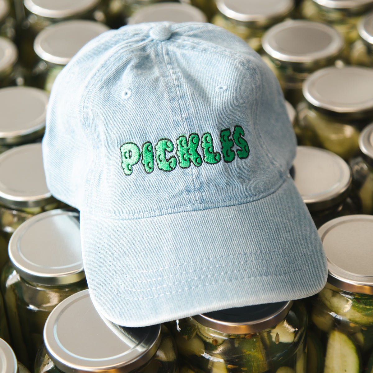 CUSTOM ART Denim Pickles Hat – Fishtown Pickle Project