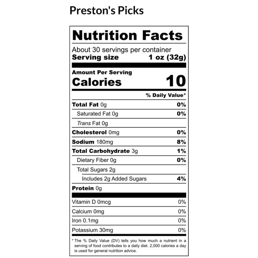Preston's Picks | Artisan Small Batch Refrigerated Pickles | Fishtown ...