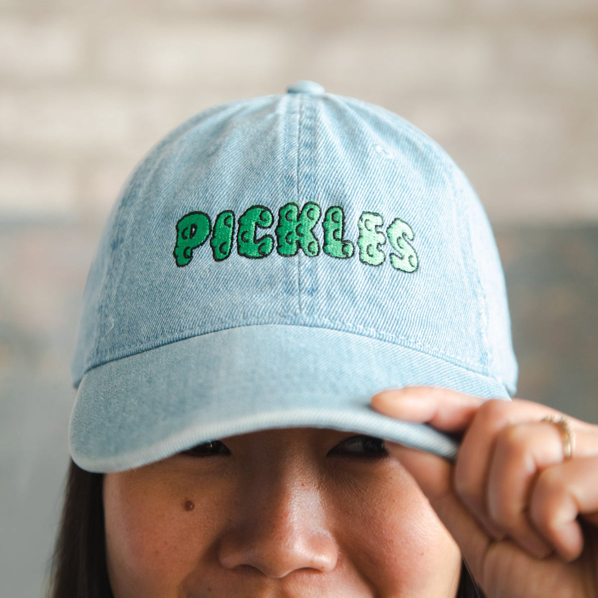 CUSTOM ART Denim Pickles Hat – Fishtown Pickle Project